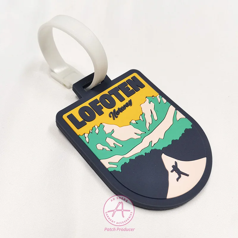 Custom PVC Luggage Tag Attractive and Durable Loop Strap Rubber Luggage ...