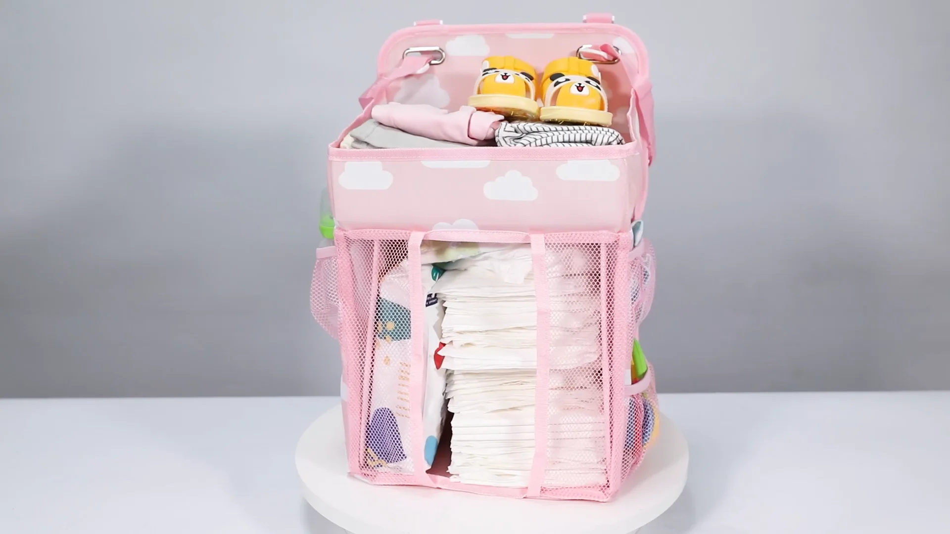 Baby Hanging Diaper Stacker Baby Nursery Organizer Nursery Caddy ...