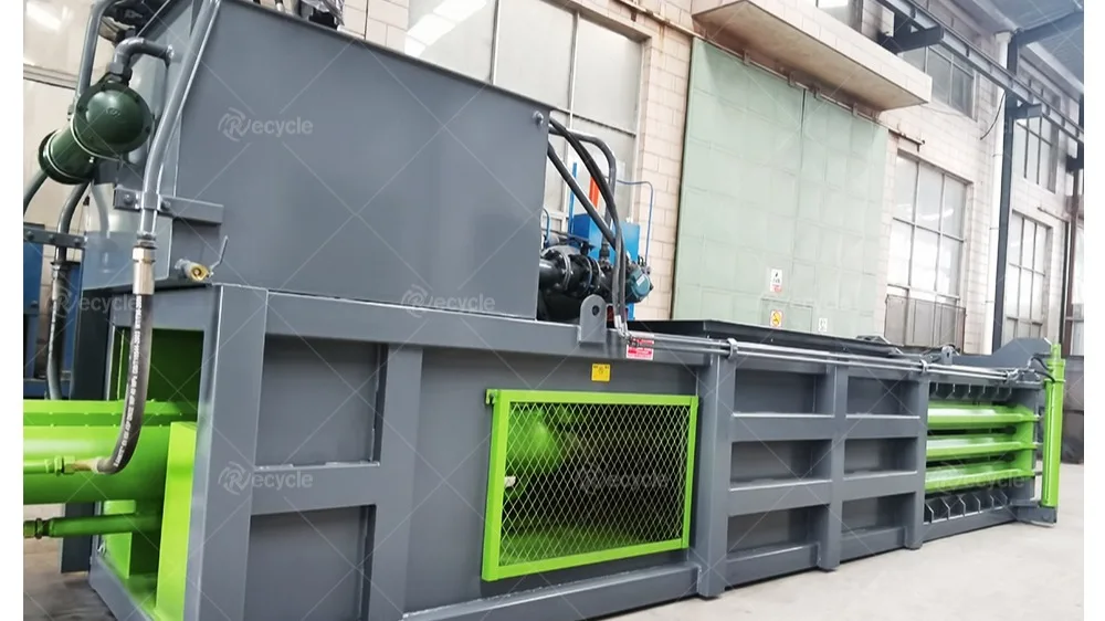 2021 Horizontal Cardboard Compactor Automatic Paper Waste Plastic Pet ...