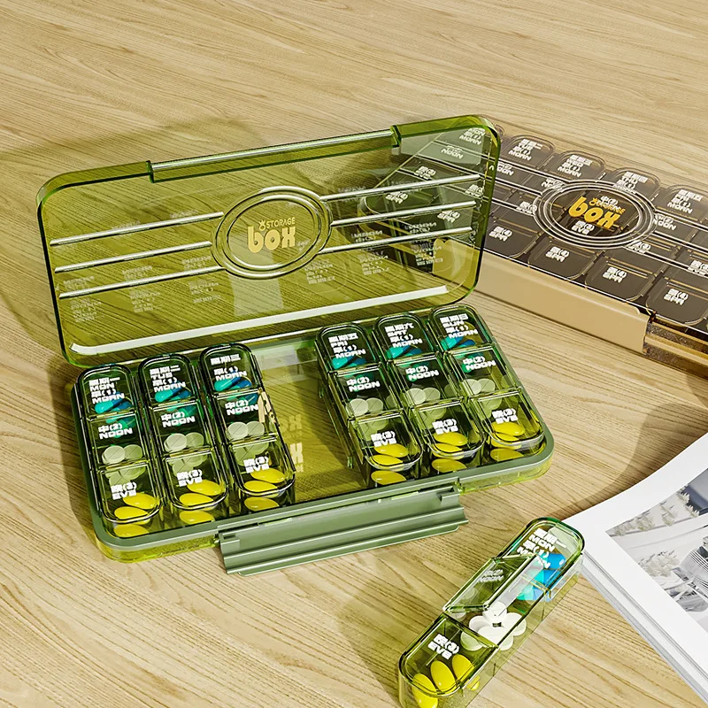 Medicine Box Seven Day Remind Dispenser The Elderly Three Meals A Day Medicine Box Seven Day Remind Dispenser The Elderly Three Meals A Day