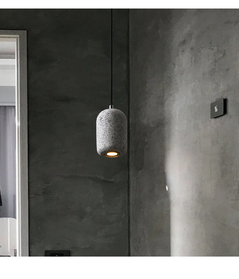 Concrete Cement Lamp - Modern LED Home Decor Lighting
