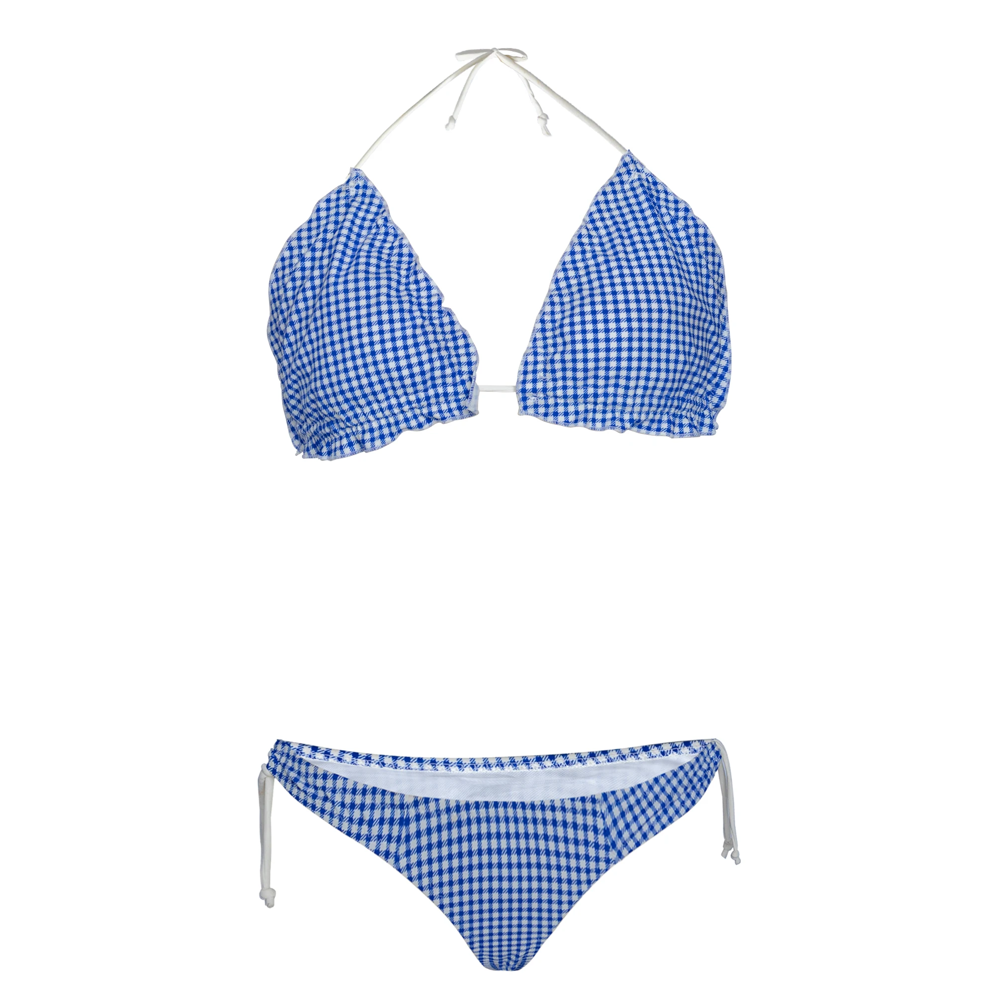 Gingham String Bikini Swimsuits Set Women Ladies Swimwear 2024 Hot Sexy
