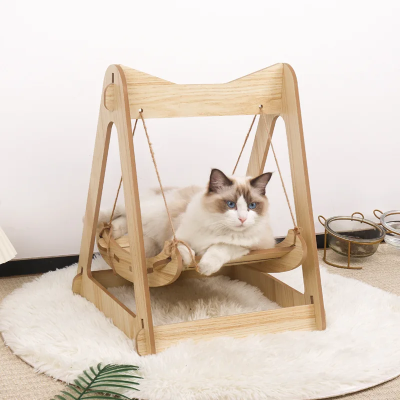 Swing Kitten Bed Wooden Swing Kitten Toy Swing Cat Hammock For Kitten ...