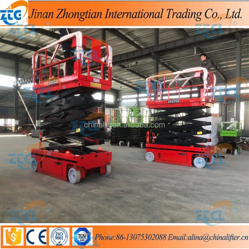 Ztcl Self Propelled Scissor Lift Table Warehouse Used Man Lifting ...
