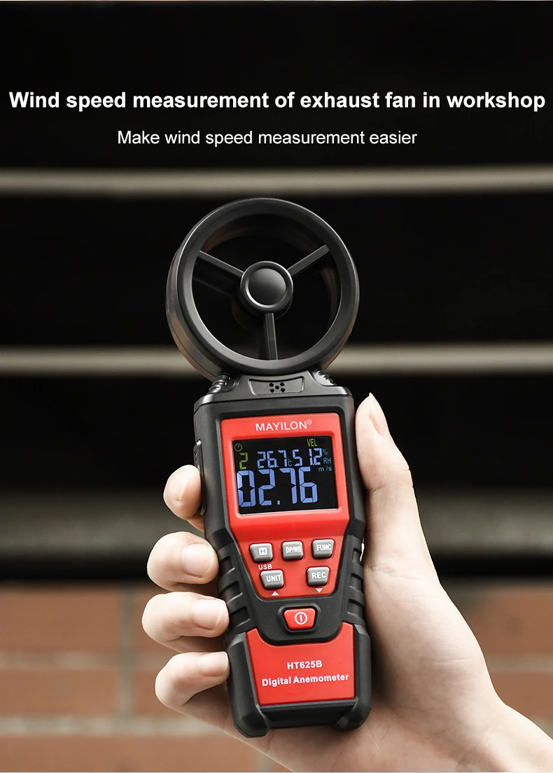 Professional HT625B Wind Speed Sensor Multi-function Anemometer with ...