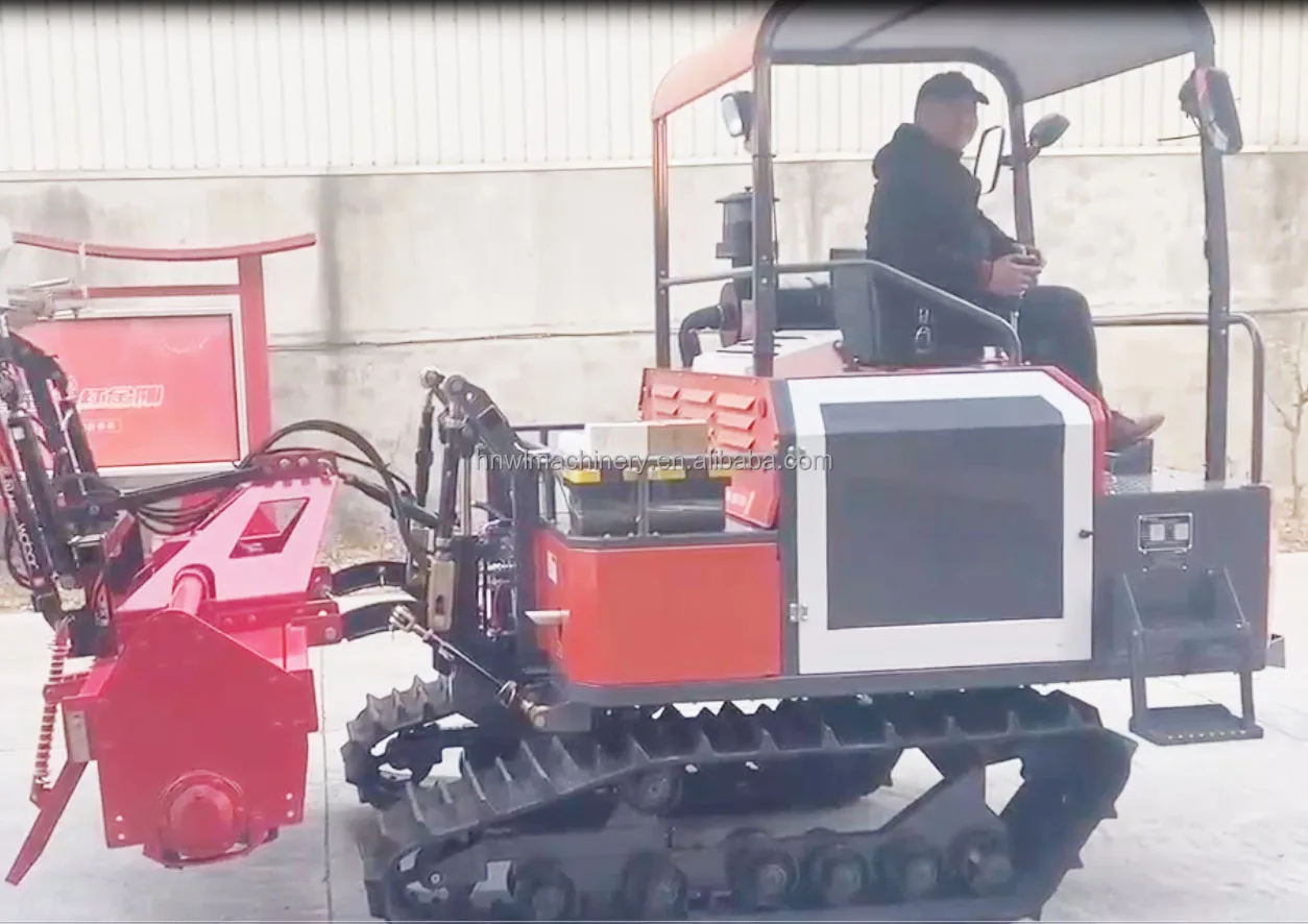 Riding Crawler Type Micro-cultivator Paddy Field Four-drive Greenhouse ...