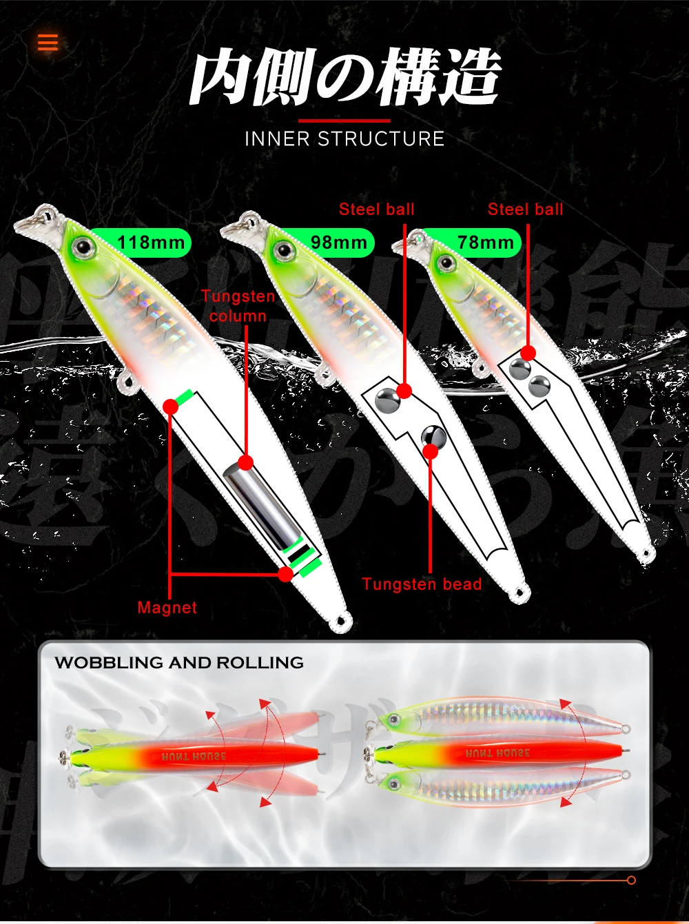 Hunt House Factory Wholesale Fishing Lures - High Top Quality