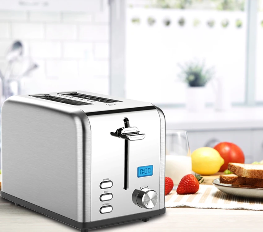 Modern 2 Slice Stainless Steel Toasters for Home & Commercial