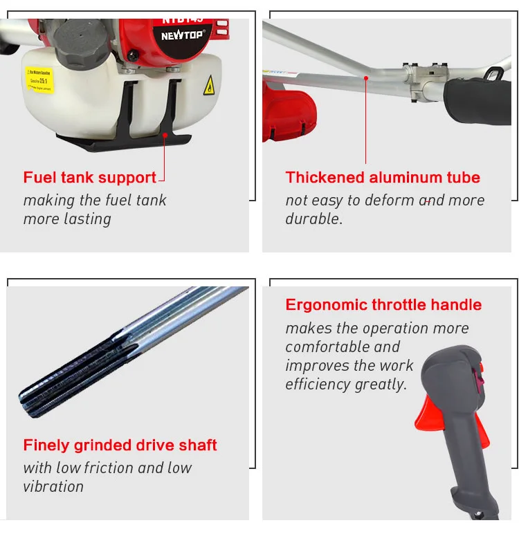 Brush Cutter Petrol 2 Stroke Garden Machine Grass Power Brush Cutter ...