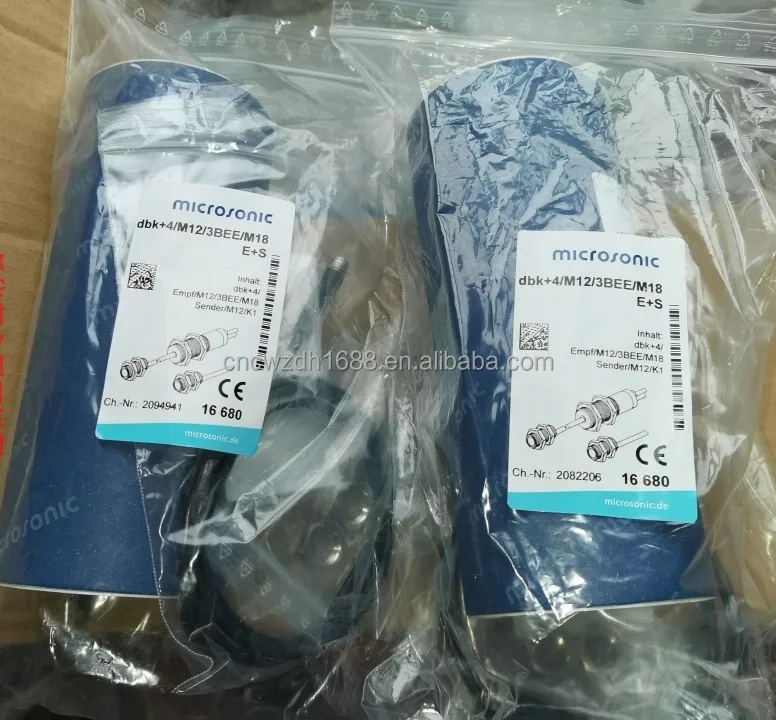 DBK+4/M12/3BEE/M18 Microsonic Ultrasonic Transducer Double-Sheet ...