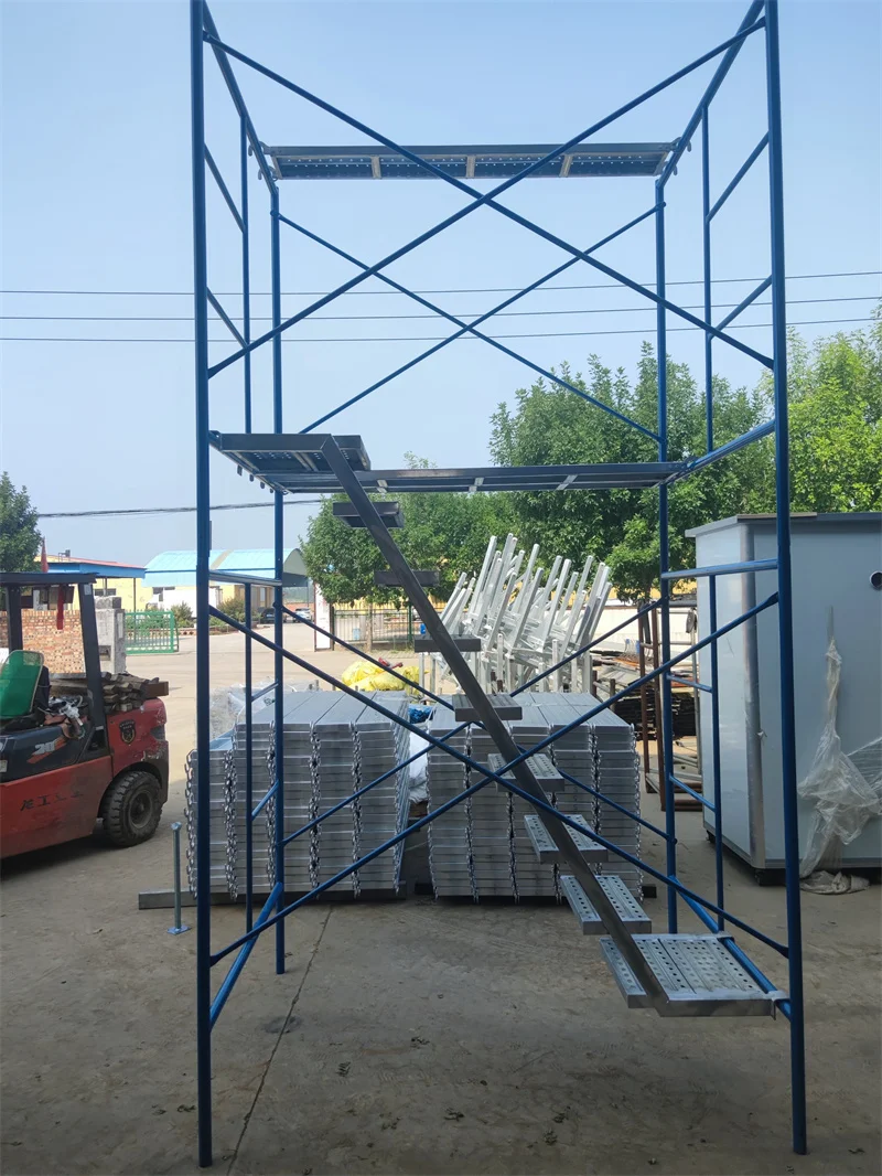 H Type Frame Scaffold Set Iron Steel Frame Construction Mobile Walkthru ...