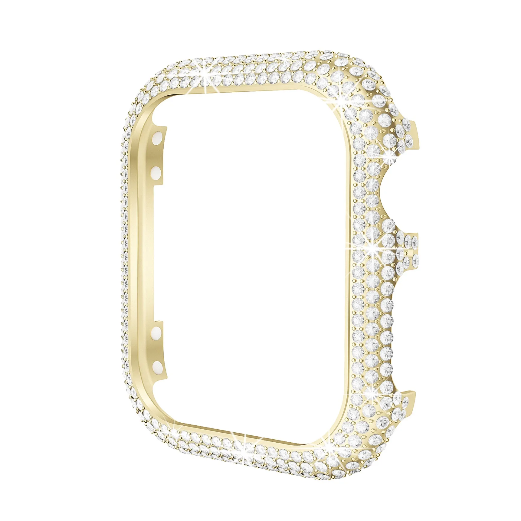 Luxury Full Diamonds Metal Watch Bands Cases For Apple Watch 40mm 42mm ...