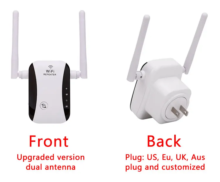 Office Outdoor Indoor Dual Band Two Antennas Wireless Booster Extender ...