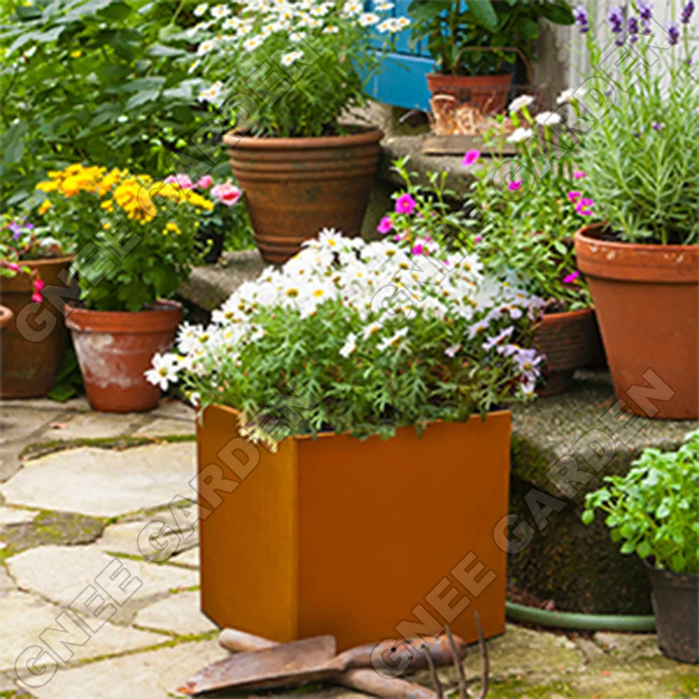 Outdoor Planters Corten Steel Rusted Planters Corten Steel Planter ...