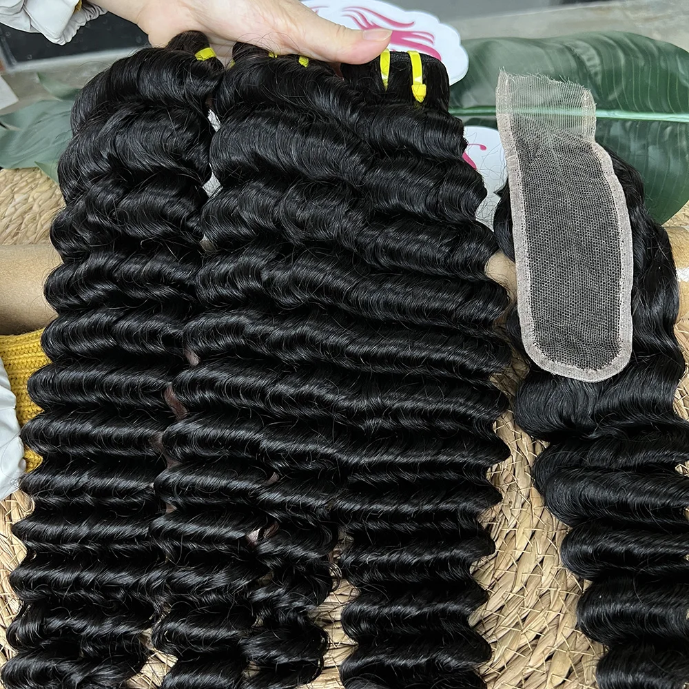 3+1 Packet Hair with HD Closure Wholesale Raw Cambodian Human Hair ...