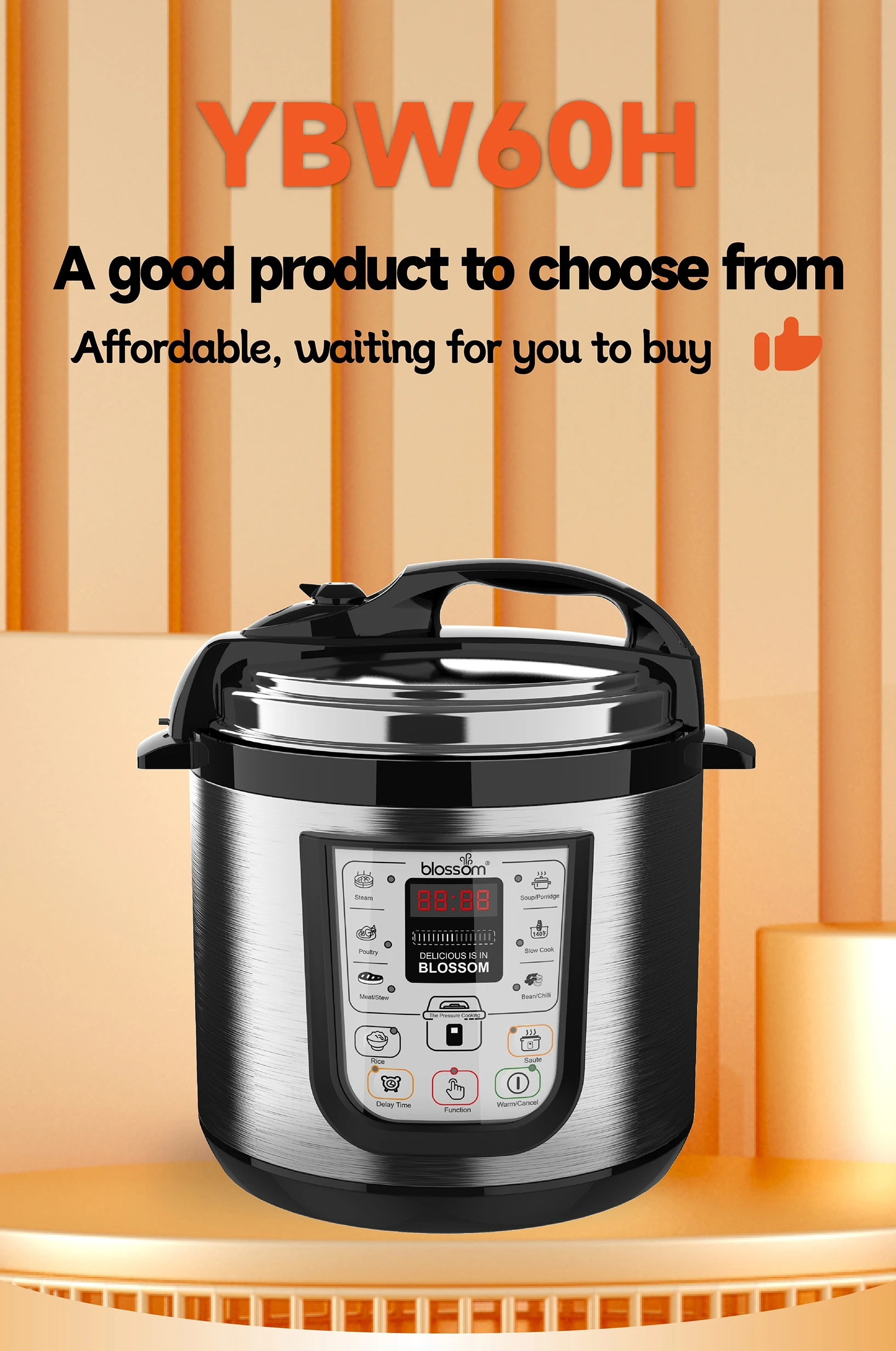 Multi Cooker Electric 110V 5L/6L/8L/10L/12L 80KPA Uncoated Intelligent ...