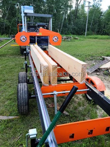 Rima Petrol Electric Portable Log Trailer Wood Tree Cutter Machine ...