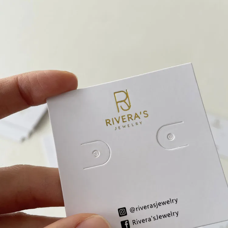 Custom Jewelry Display Cards Cardboard Paper Finger Ring Necklace ...