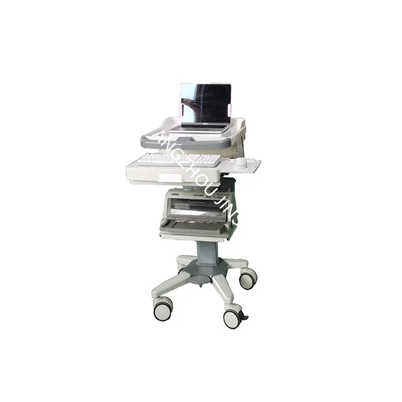 Fixed Height Ecg Trolley,Hospital Ecg Laptop Cart On Wheels/ Abs/pc ...
