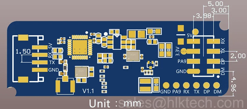 Hot Sale Hlk-ld2450 24g 8m Mm Wave Human Body Track Trajectory Ld2450 ...