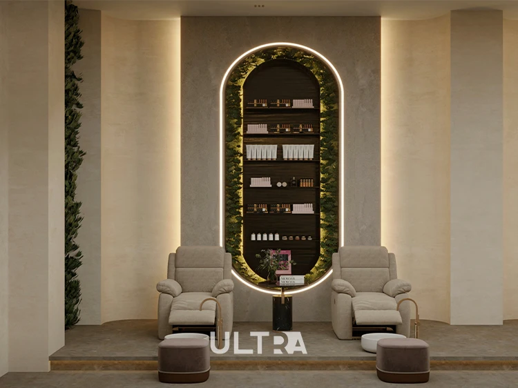 Ultra Decor Interior Hair Salon Station Beauty Mirror Nail Salon Table ...