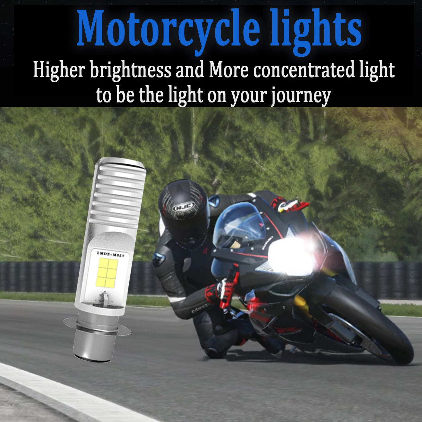 HOLY 12VDC Led Ba20d H4 H6 P15D Lights Motorcycle LED Headlight Bulb ...