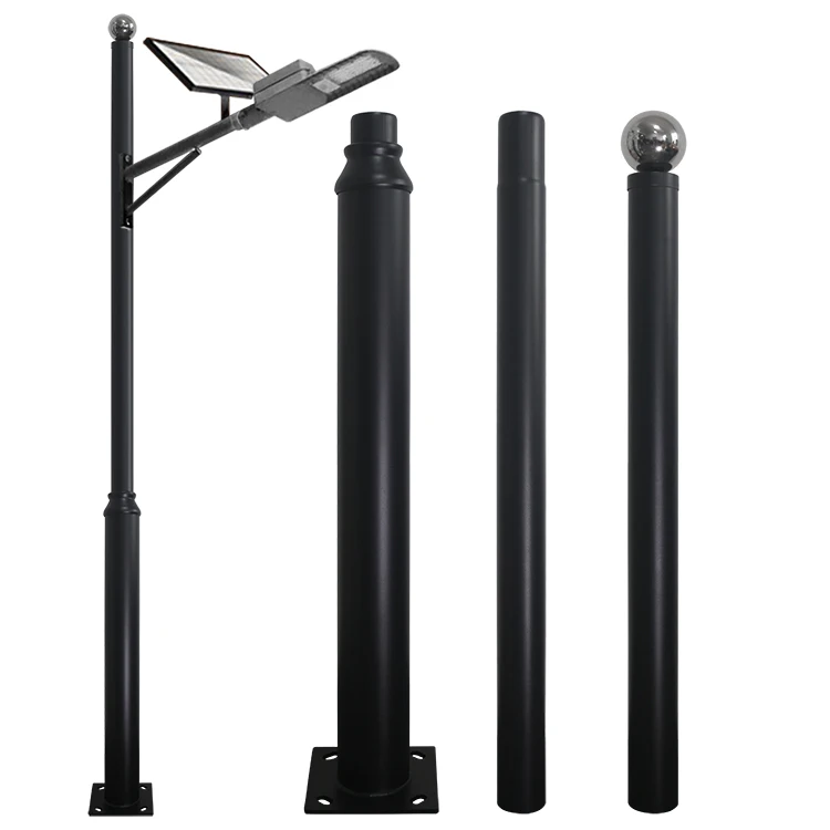 Solar Powered Street Light Pole Factory 20ft 26ft Split Design ...