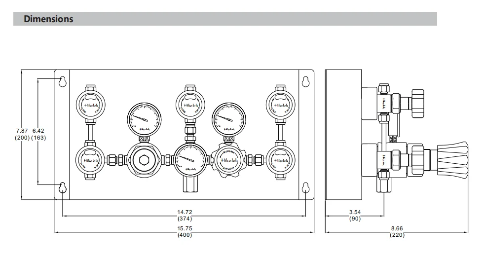 Swagelok Type High Pressure Gas Control Panel with Pressure Reducing ...