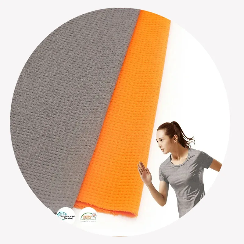 Birds Eye Mesh Fabric Polyester Fabric Comfortable 100 Polyester Stretch Knitting Fabric For