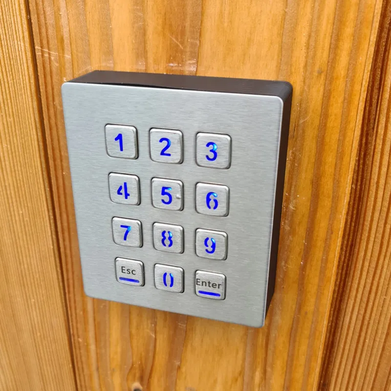 Stainless Steel Backlit 12-Key Number Lock Keypad for Door Access ODM