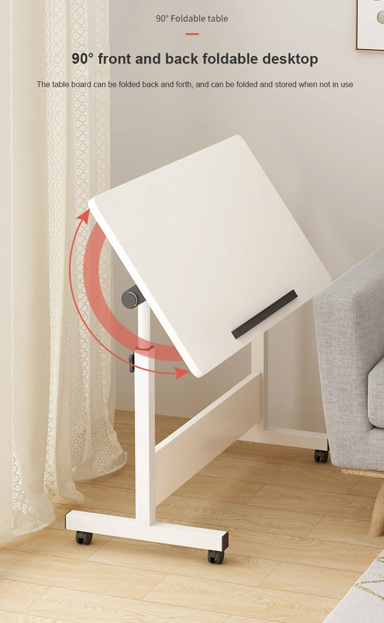 Adjustable Height Laptop Desk with Wheels & Compact Design - OEM