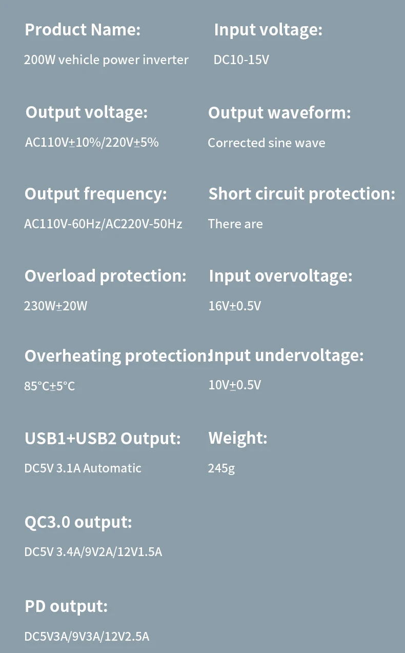 Factory Wholesale Power 200w Inverter Dc 12v 24v 220v Ac Socket To Car ...