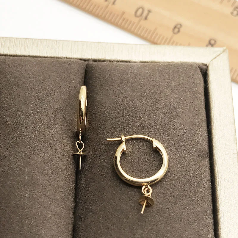 Genuine Gold Simple Design 18K Solid Gold Au750 Earring Hoop Gold Jewelry| Alibaba.com