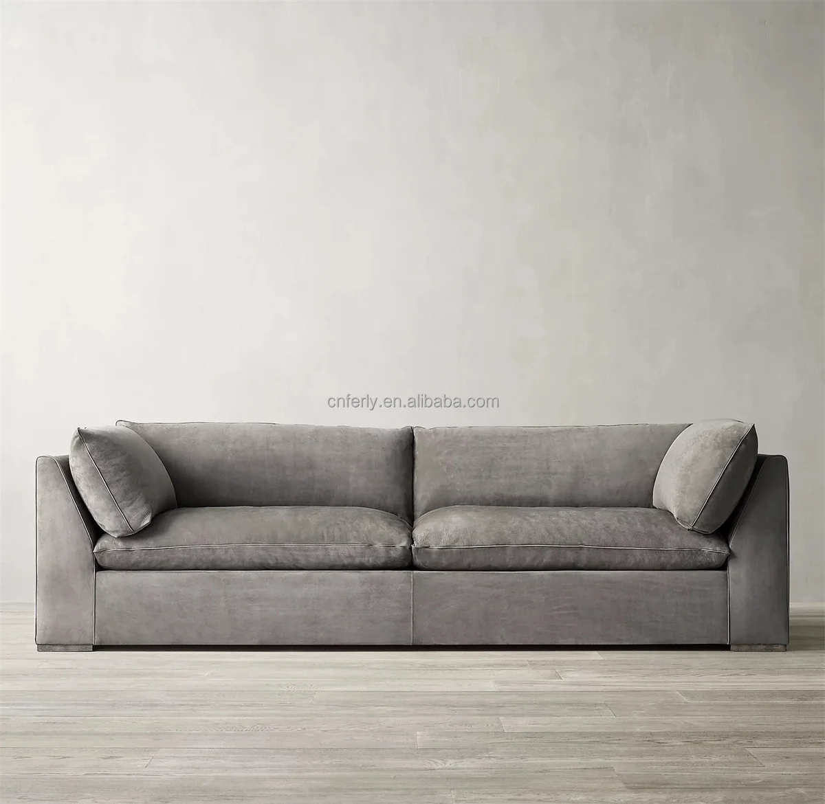 American Style Living Room Furniture Sofa Home Furniture Costera Sofa Bed Nubuck Leather 2-seat ...