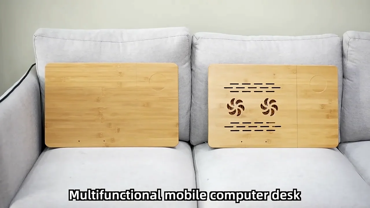 Bamboo Laptop Table Foldable Computer Lap Desk Notebook Holder Tablet ...