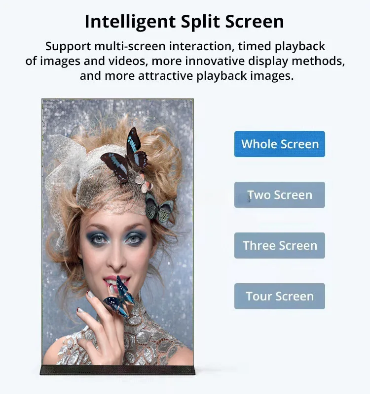 4K Full HD Advertising LED Display Vertical LCD Panel Touch Screen ...