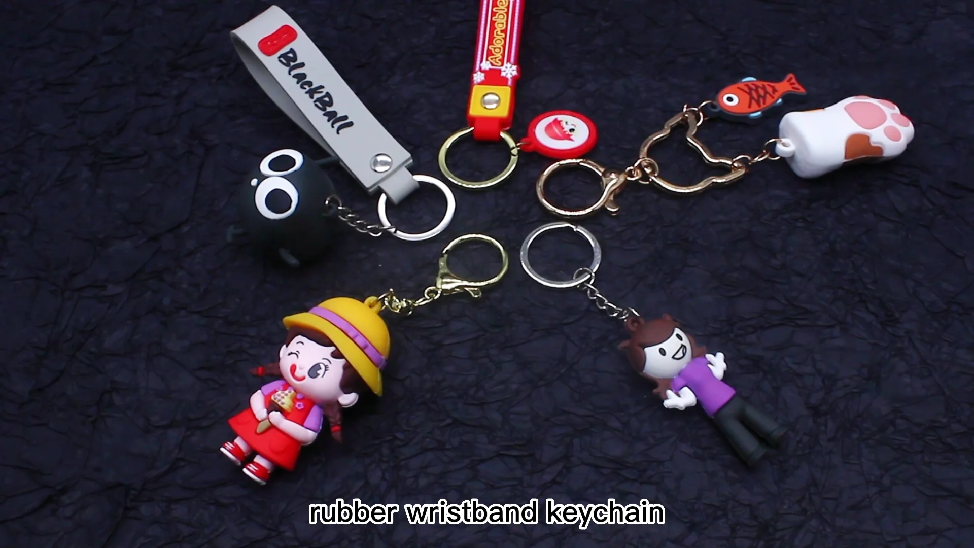 Custom Design Cartoon Character Kid Keyring Key Chain Toy Rubber 3d ...