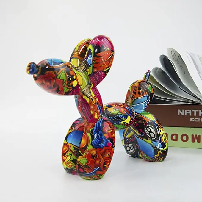 Jeff Koons Balloon Dog Sculptures - Fun Decorative Figurines