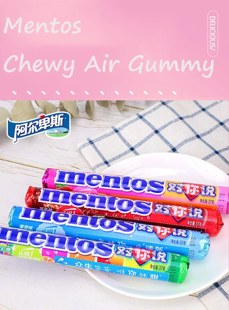 Mento Candy 37g Mint Chewy Candy Roll Halloween Holiday Party Fruit ...