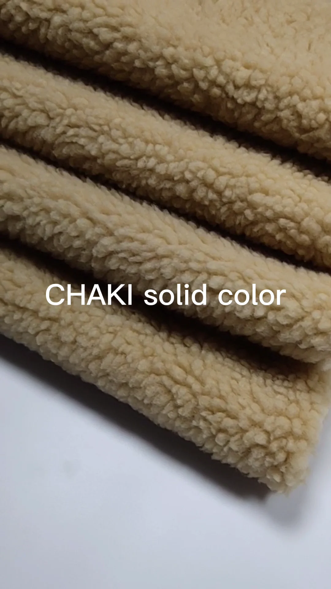 Warm Teddy 100% Polyester Plain Plush Fleece Knitting Fabric For Winter ...