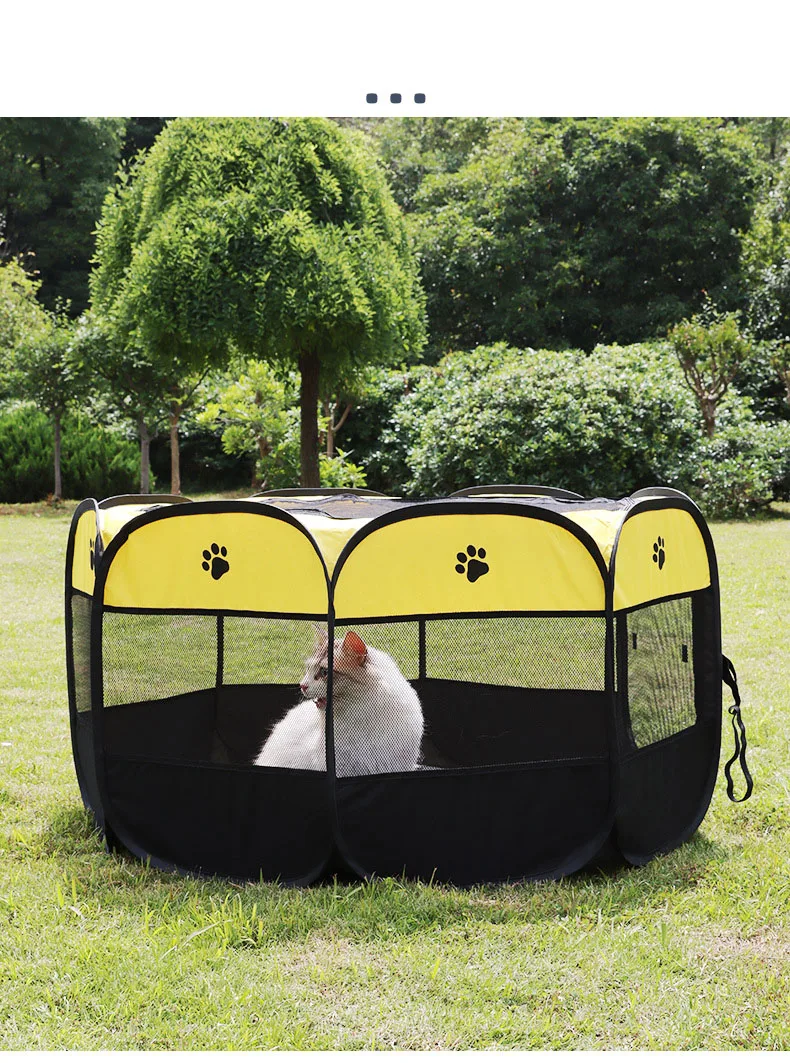 Portable Folding Pet Tent Dog House Octagonal Cage For Cat Tent Playpen ...