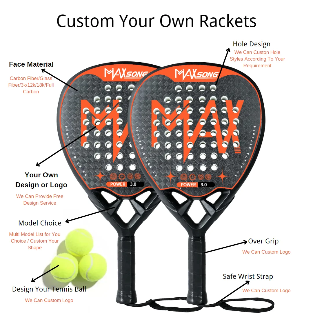 Top Quality Carbon Fiber Padel Racket - Customizable Design