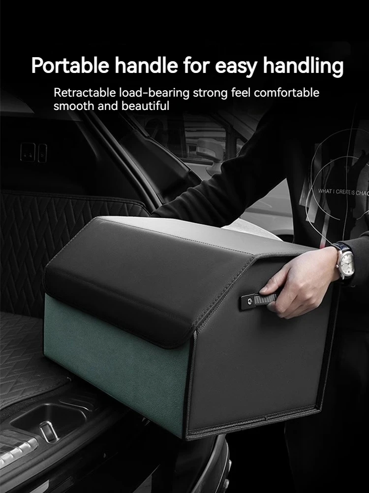 Multifunctional Foldable Car Trunk Storage Box With Lid Collapsible ...