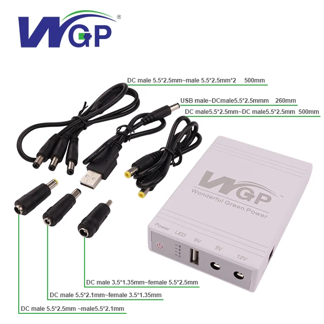 Wgp Ups Dc 5v 9v 12v Usb Power Bank 8800 8800mah 10400 10400mah Box ...