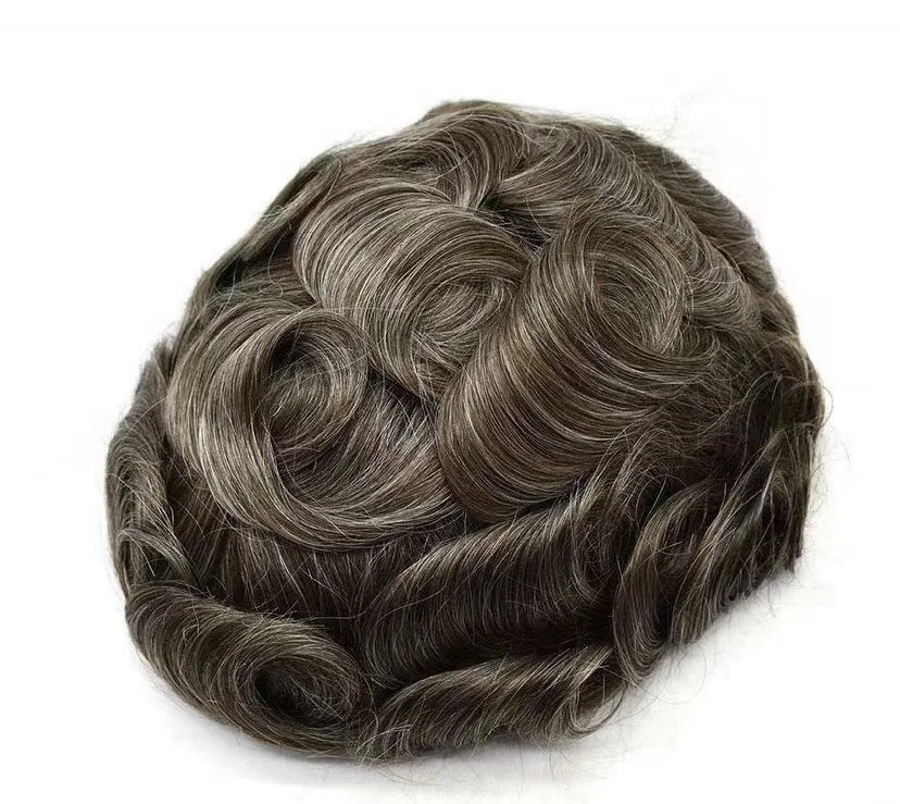 Wholesale Price European Grey Wave Style 6 Inch Real Human Hair Lace ...