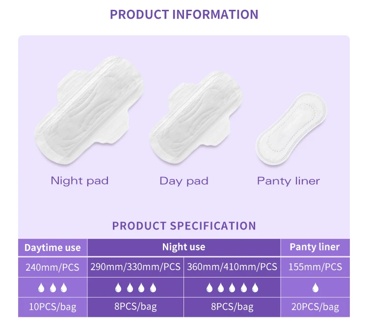 Maxi Overnight Breathable Heavy Flow Pads For Menstrual Period - Buy ...
