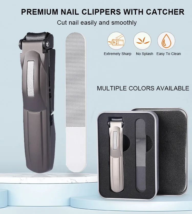 Personalized Men Heavy Duty No Splash Nail Cutter Kit Sharp Stainless ...