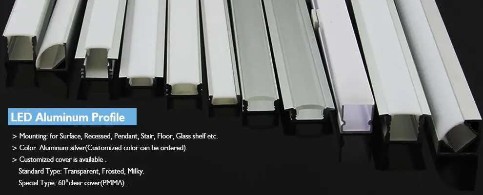 Mini Profile LED Light Bar Profile Aluminum Cabinet Bookcase Wardrobe ...