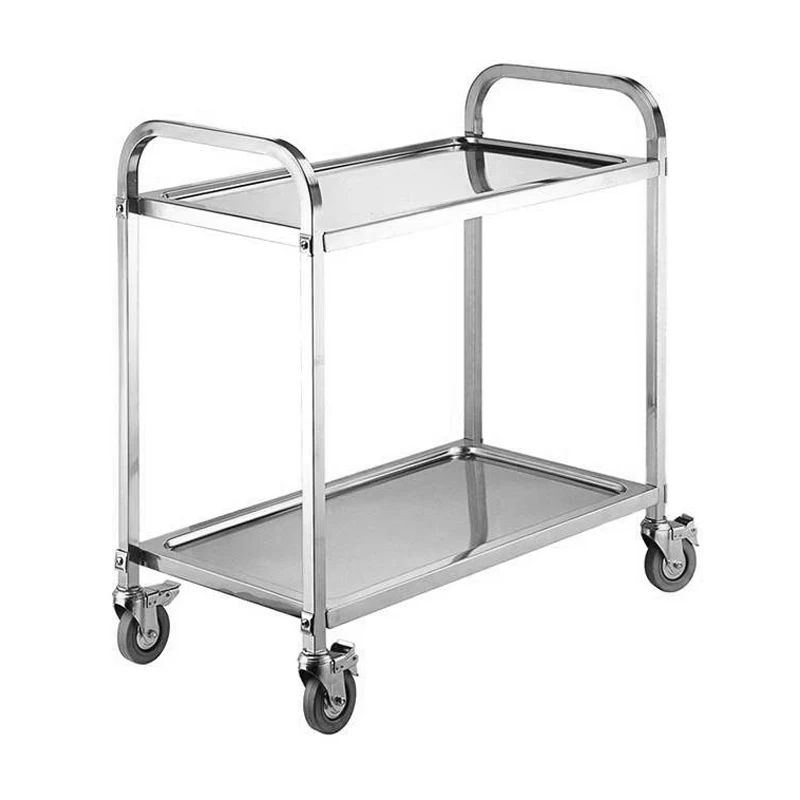 Stainless Steel 2-tier Kitchen Utility Cart For Hotel And Restaurant ...