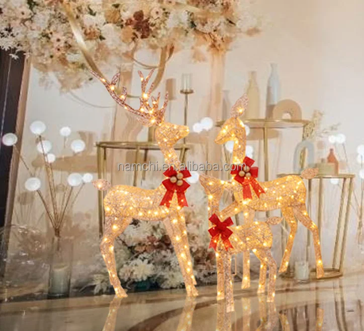 New Arrival Hot Sale Hand Crafted Decoration Deer Statue Led Light ...